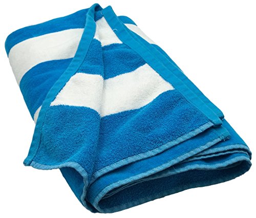 La Calla Cabana Beach Towel - 100% Terry Velour Cotton Turkish Towels - 35 Inches by 60 Inches Plush Soft and Comfortable and Extremely Absorbent; - Eco Friendly (1 Towel, Aqua)