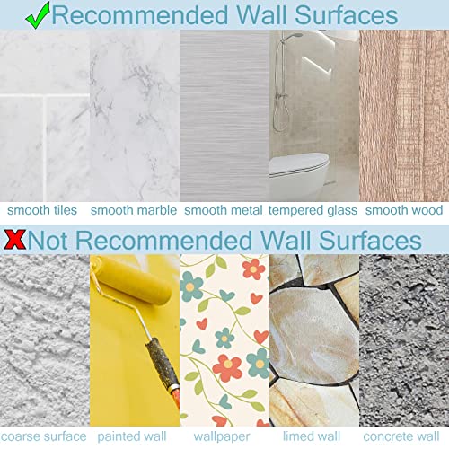 STARICH Shower Shelf for inside Shower, Shower Shelf Corner, Shower Corner Caddy, Adhesive Shower Caddy, Shower Wall Caddy, Stainless Steel Shower Caddy Suction No Drill Bathroom Storage 2 Pack Silver