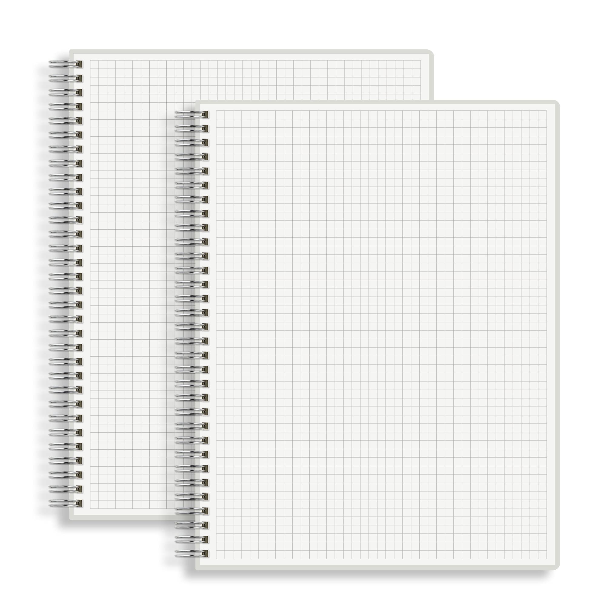 HULYTRAAT Large Graph Ruled Wirebound Spiral Notebook, 8.5 x 11 Inches, 5 X 5 Graph Ruled (5 sq/in) Paper Pad, Premium 100gsm Ivory White Paper, 128 Squared/Grid Pages per Notebook (Pack of 2)