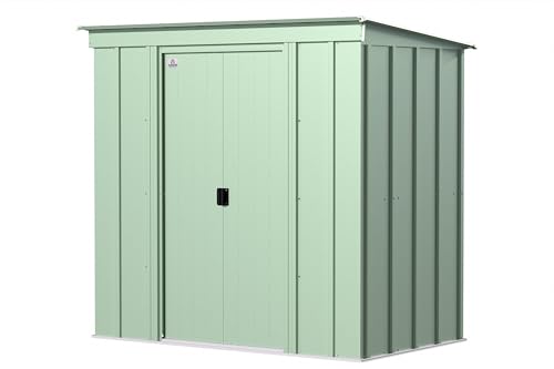 Arrow Classic Steel Storage Shed, 6x4, Sage Green