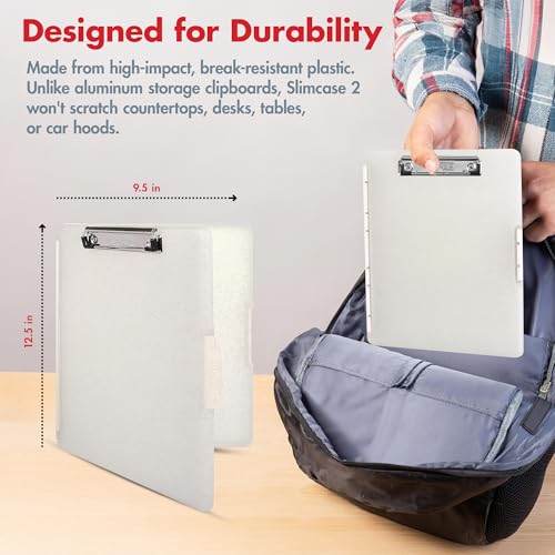 Dexas Slimcase 2 Plastic Clipboard with Storage and Side Opening, Jelli Granite, Office Supplies Clipboards to Organize, Carry and Store, A4 Holder, Style and Functionality Nursing Clipboards