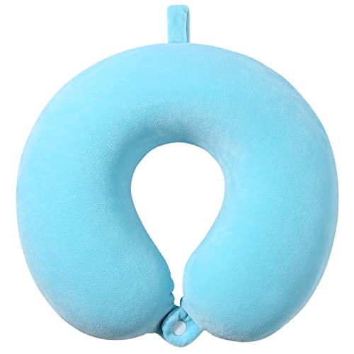 CHDN Travel Pillow Cute Comfortable&Washable Neck Pillow for Airplane Travel Office Sky Blue