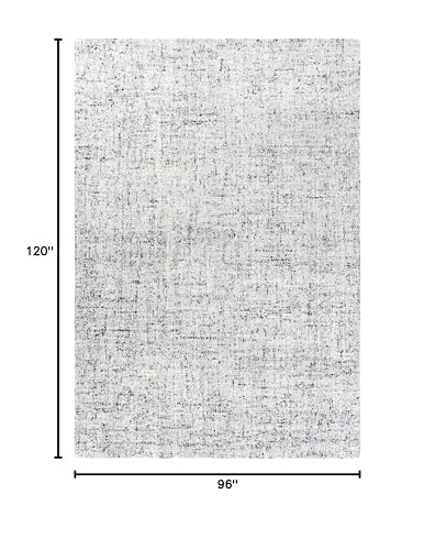 Hauteloom Tanana Wool Living Room, Bedroom Area Rug - Modern - Beige, Black, Gray - 8' x 10'