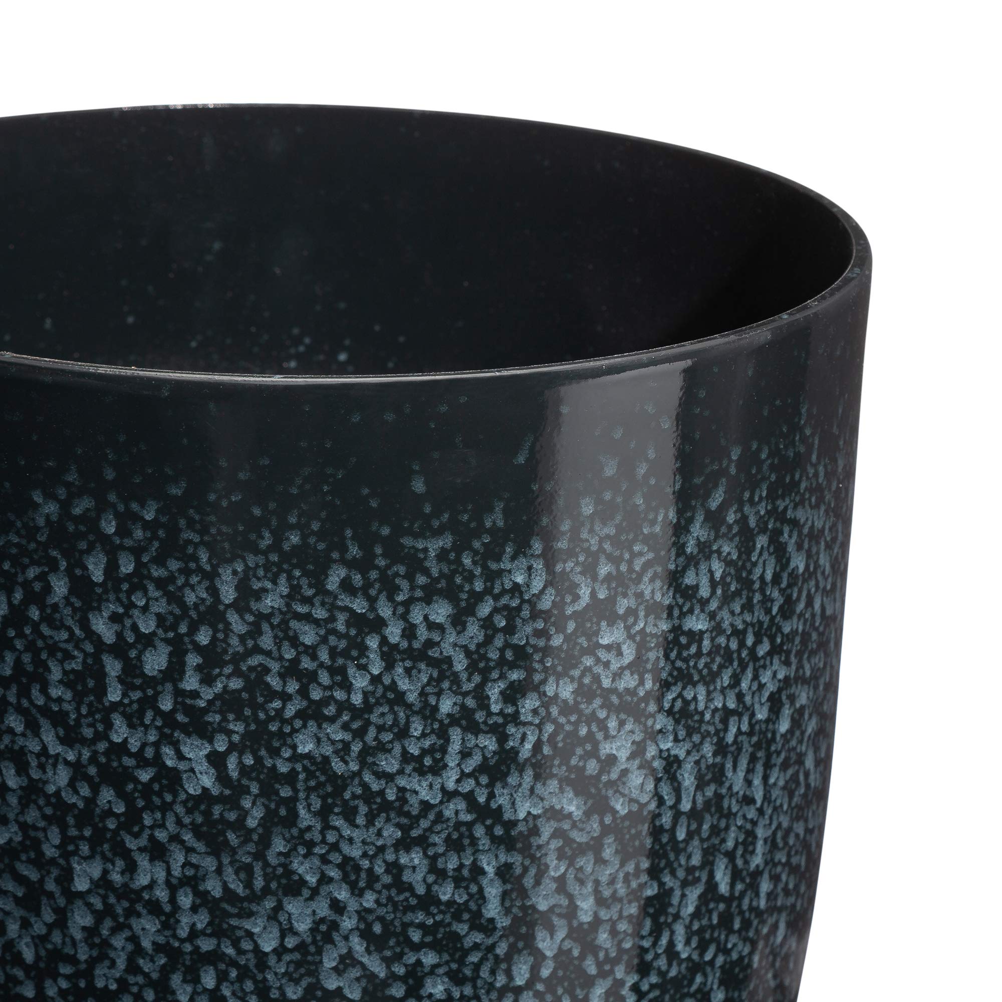 Glitzhome Set of 2 Large Tall Planter Pots,16.75''H Faux Ceramic Oversized Garden Flower Pots with Drainage Holes,Outdoor Indoor Tall Planters for Front Door,Patio and Deck