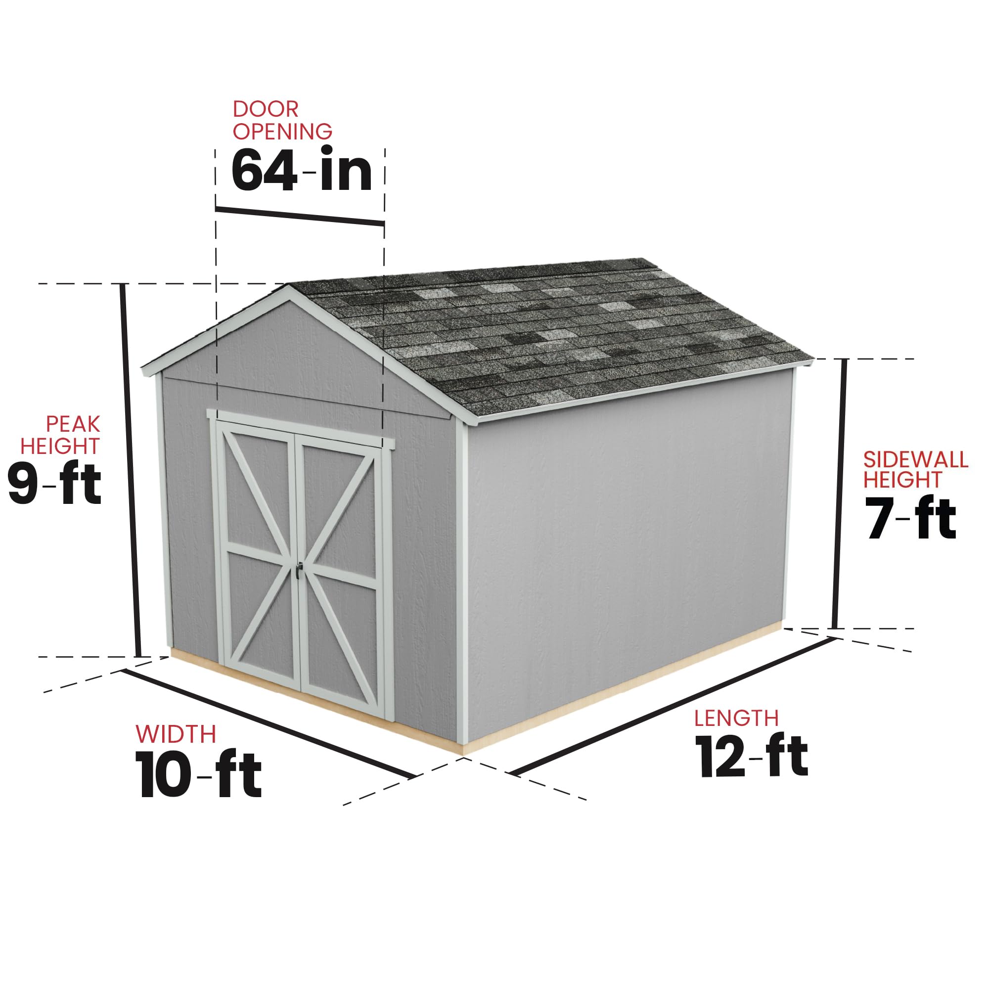 Handy Home Products Rookwood 10x12 Do-It-Yourself Wooden Storage Shed