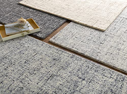 Hauteloom Tanana Wool Living Room, Bedroom Area Rug - Modern - Beige, Black, Gray - 8' x 10'