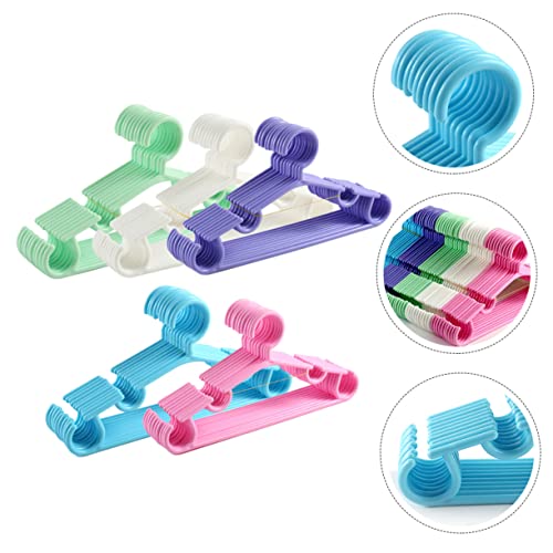 HANABASS 100pcs Baby Hanger Pants Rack Hanger Baby Clothes Rack Hook Hanger Toddler Hangers Plastic Clothes Hanger Plastic Hangers Children Clothes Hanger Coat Hanging Tool Clothes Hangers