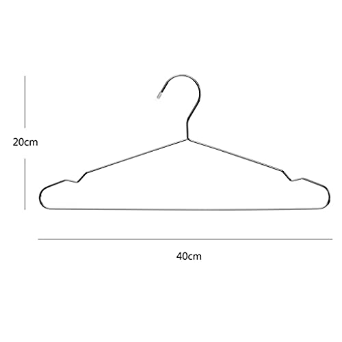 n/a Hangers Stainless Steel 40 cm 20Pcs Hangers for Clothes Standard Notched Hanger Space Saving