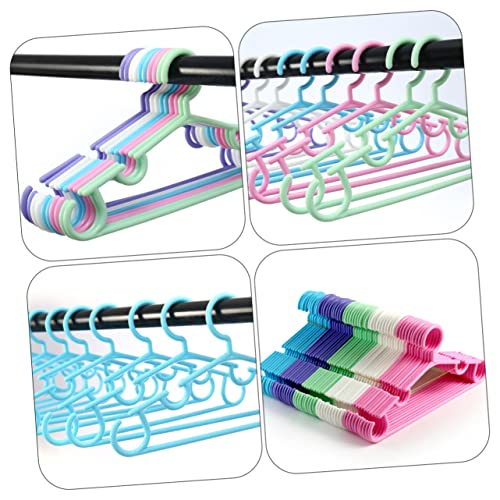 HANABASS 100pcs Baby Hanger Pants Rack Hanger Baby Clothes Rack Hook Hanger Toddler Hangers Plastic Clothes Hanger Plastic Hangers Children Clothes Hanger Coat Hanging Tool Clothes Hangers