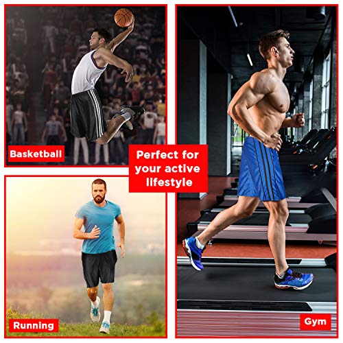 High Energy Long Basketball Shorts for Men, 4 Pack, Sports, Fitness, and Exercise, Athletic Performance, Pack 214, 3X-Large