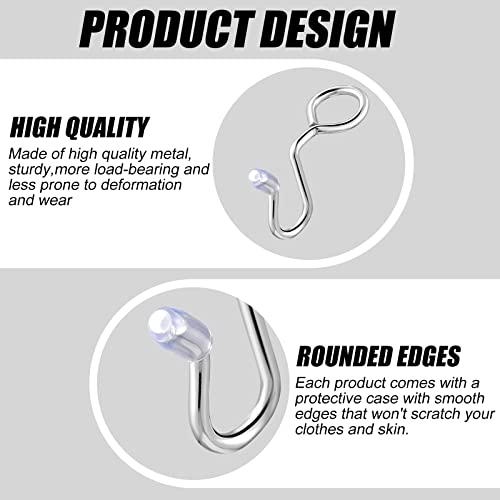 Clothes Hanger Connector Hooks Metal Hanger Extender Hooks Metal Outfit Hangers Extender Clips Silver Clothes Extender Hooks for Clothes Organizer Closet (150 Pcs)