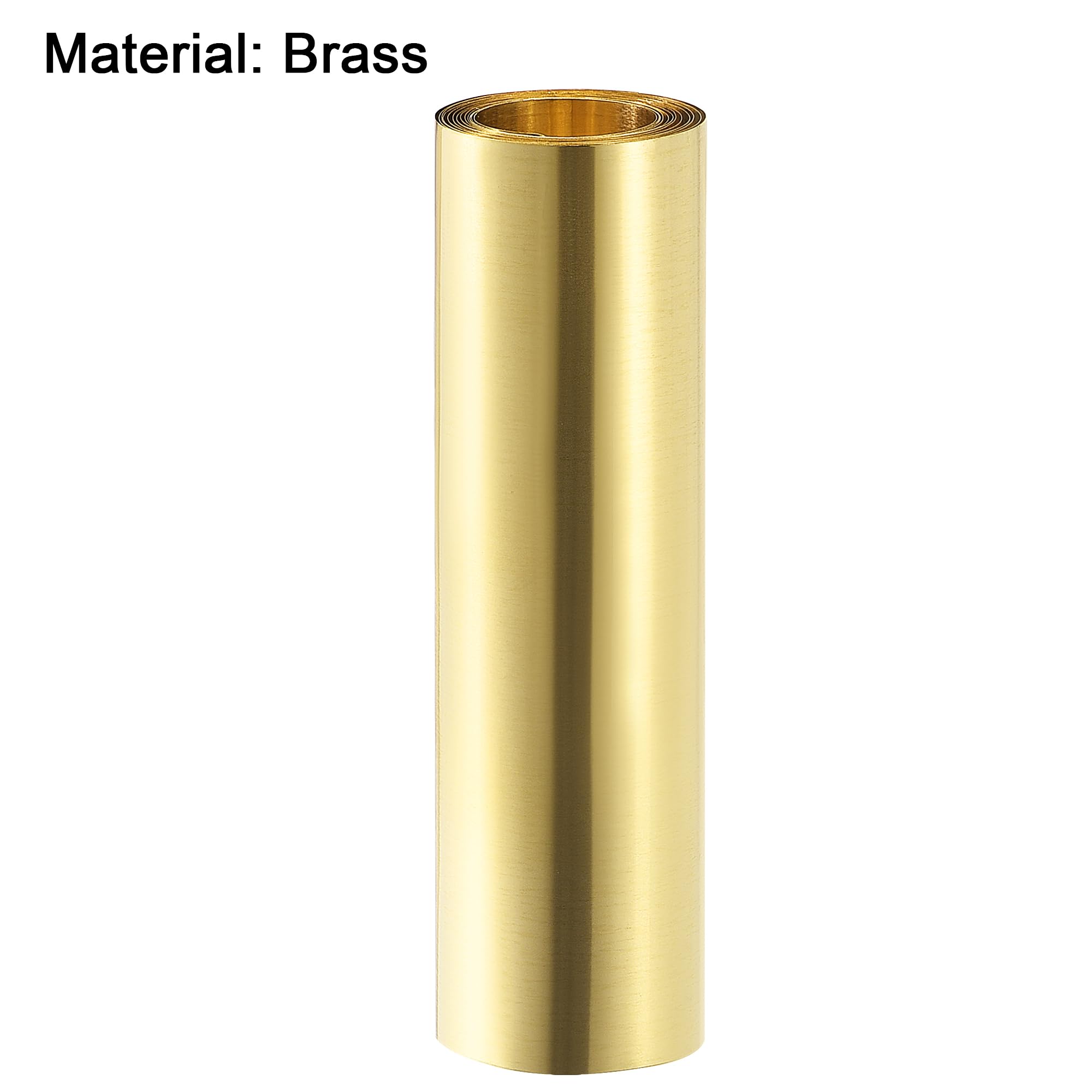 uxcell Brass Sheet Roll, Metal Foil Plate 1000mm x 100mm x 0.01mm 2pcs