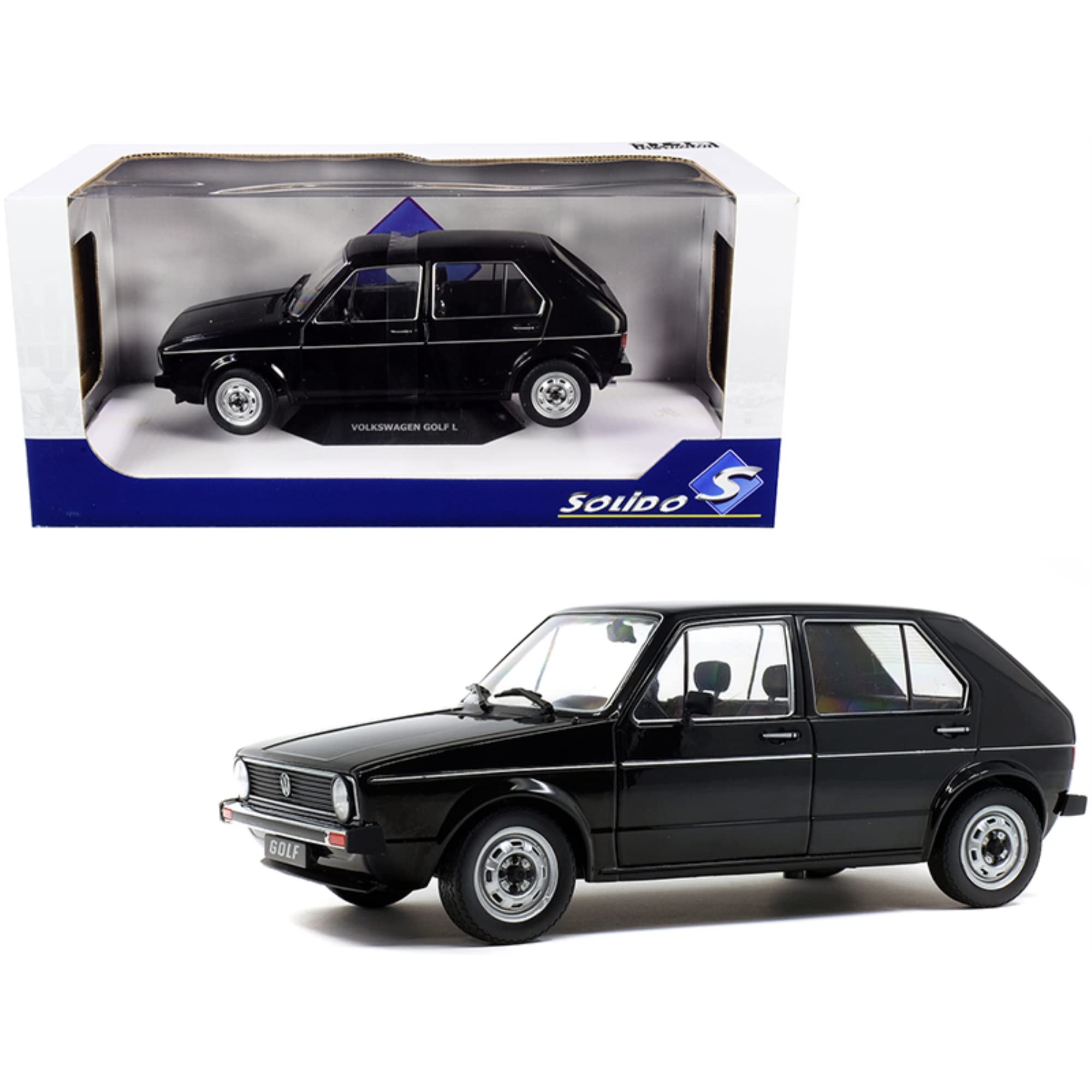 Solido Cars 1983 Volkswagen Golf L Black 1/18 Diecast Model Car by Solido S1800209