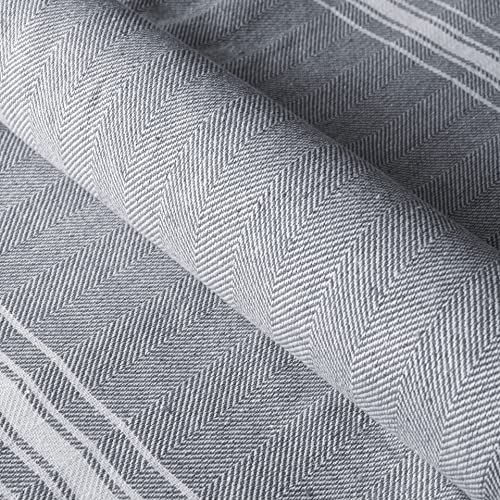 Belizzi Home Peshtemal Turkish Towel 100% Cotton Chevron Beach Towels Oversized 36x71 Set of 6, Beach Towels for Adults, Soft Durable Absorbent Extra Large Bath Sheet Hammam Towel - Charcoal Grey
