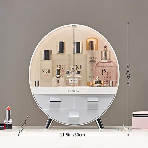 MIUOPUR Makeup Organizer Box, Large Cosmetic Display Case with Drawers, Comes with Lipstick Holder, Skincare Organizers Storage Box, Dust Water Proof, Great for Bedroom Dresser, Bathroom Countertop