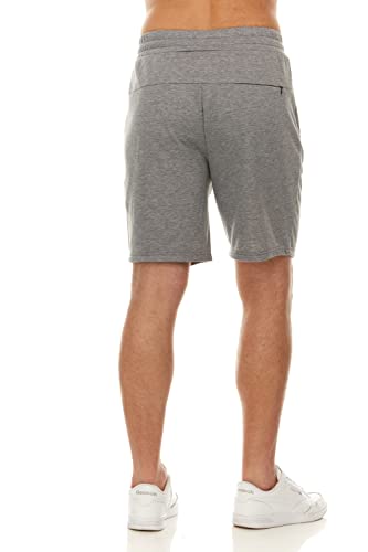 PURE CHAMP Mens Shorts French Terry 3 Pack Gym Shorts for Men Athletic Workout Training Shorts with Zipper Pocket and Drawstring Size XS-3XL (Group A,2XL)