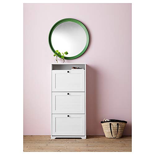 IKEA Brusali Shoe Cabinet With 3 Compartments, White