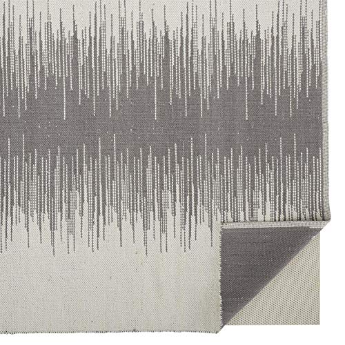 Feizy Rugs - Bashia Flatweave Wool Area Rug - Ivory/Gray - 8ft x 10ft