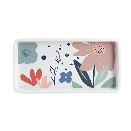 Allure Home Creation Summer Flower 4-Piece Resin Bath Accessory Set