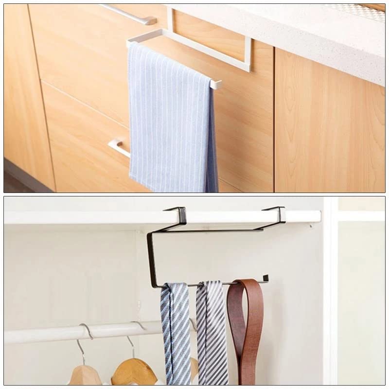 TJLSS Kitchen Free Punch roll Paper Rack Towel Storage Rack Paper Towel Rack Cabinet Hanger Bathroom Rack (Color : D, Size : 23.5cm)