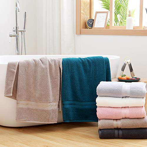 900 GSM 100% Egyptian Cotton Towel,Oversized Bath Towels - Heavy Weight & Absorbent - top Luxury Bath Towels at a Seven-Star Hotel in Dubai,28 x 60 inches,2-Piece (Violet)