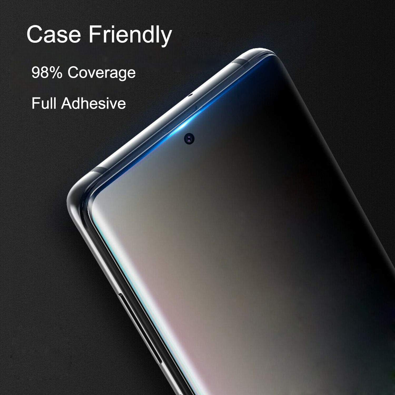 [2 Pack]Galaxy S21 Ultra Privacy Screen Protector Support Fingerprint Sensor Full Adhesive Soft Film,Maxsoco 2-Way Anti Spy Case Friendly Nano Shield[Not Glass](6.8inch),2021 Galaxy S21 Ultra 5G