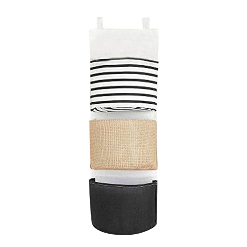 TUNKENCE Colorful A with 3 Bag Wall Hanging Pockets Storage Bag Type Storage Cloth Housekeeping & Organizers Foldable Containers for Storage
