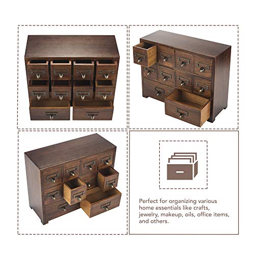 Primo Supply Traditional Solid Wood Small Chinese Medicine Cabinet l Vintage and Retro Look with Great Storage Apothecary Drawer Herbal Dresser l Great for Modern Gear | Wide - NO Assembly Required