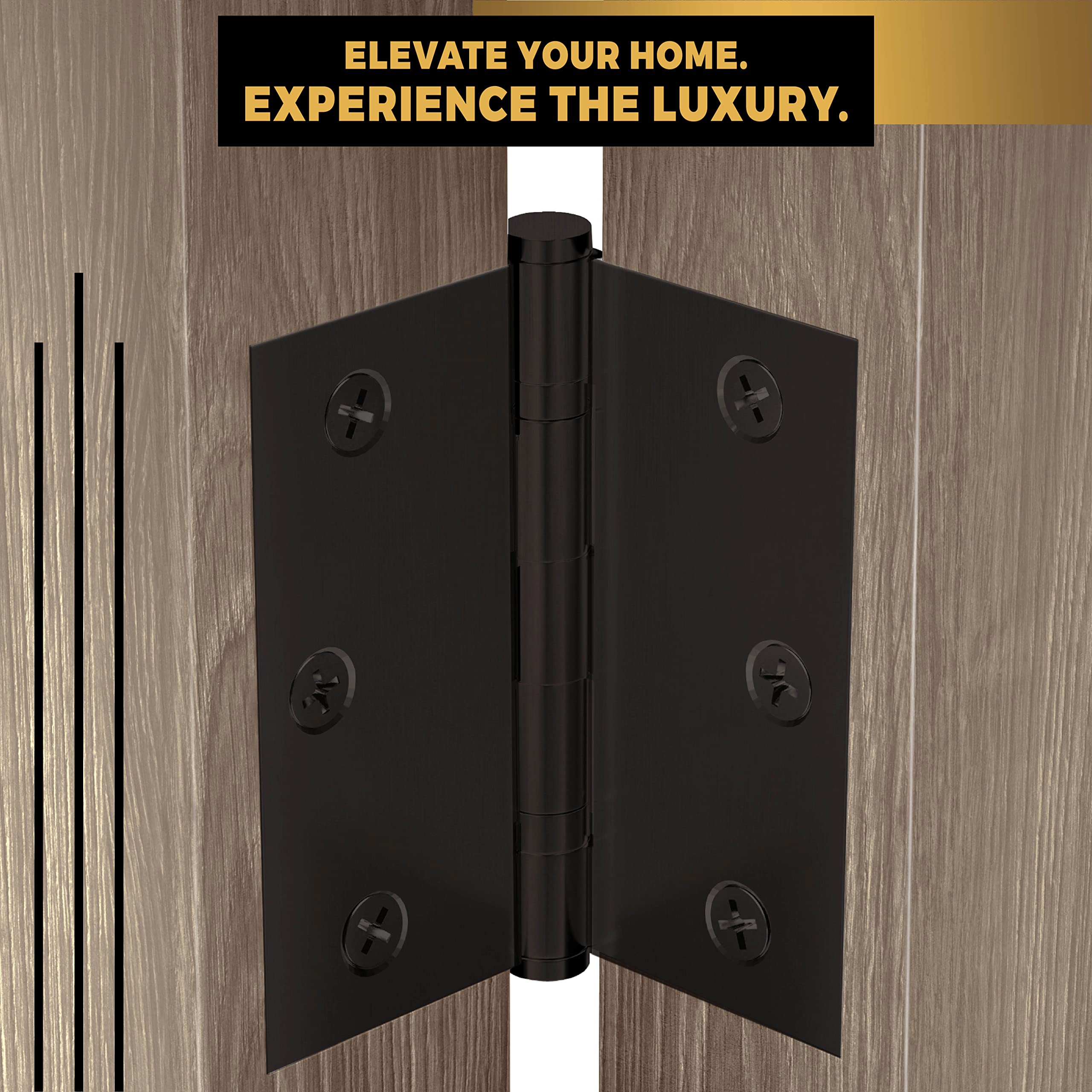 Finsbury Hardware Heavy Duty Door Hinge Bronze Ball Bearing 3.5 x 3.5 Inch Solid Brass Heavy Duty - Set of 2 Hinges (Oil-Rubbed Bronze)