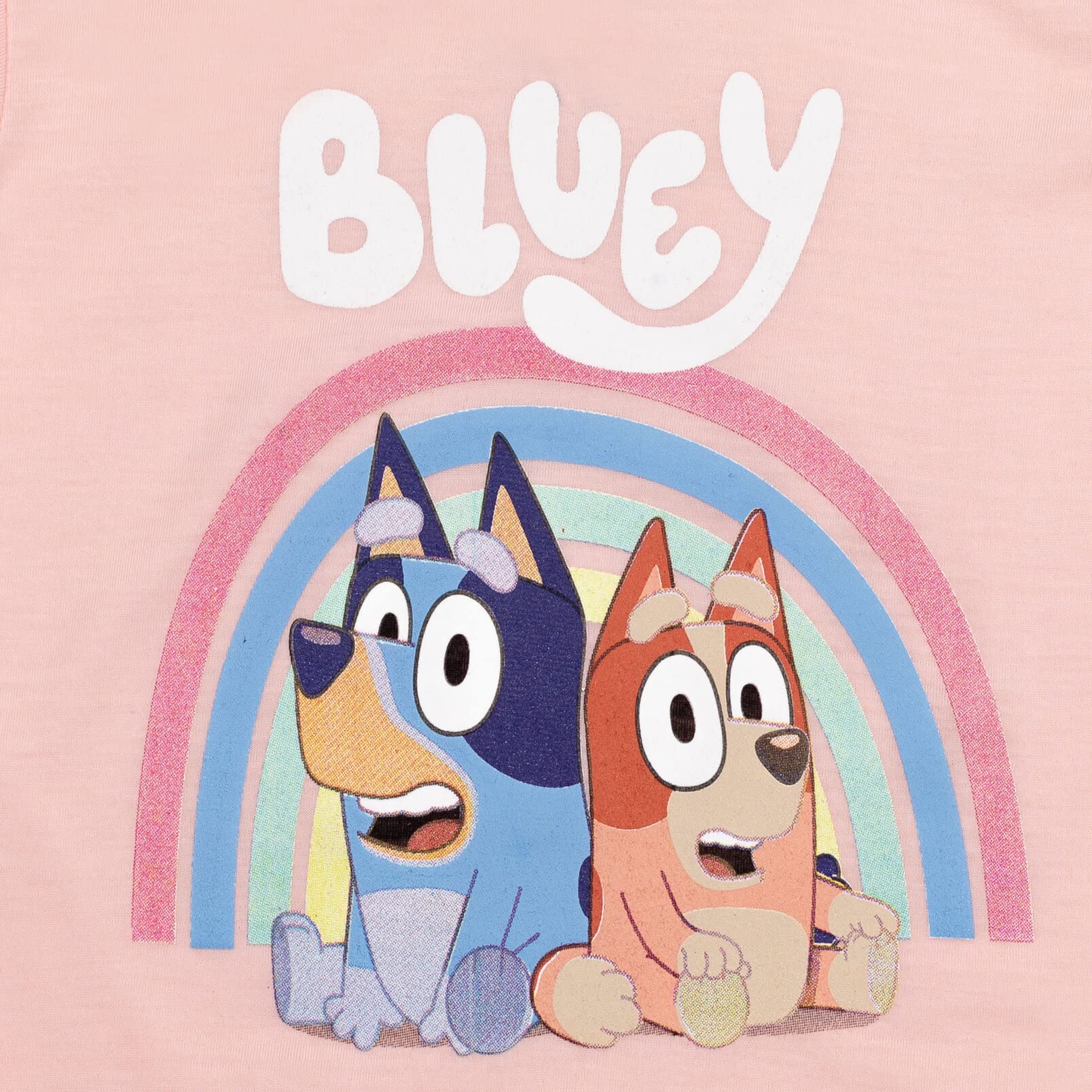 Bluey and Bingo Toddler Girls 3 Piece Outfit Set: T-Shirt Legging Scrunchy Pink 3T