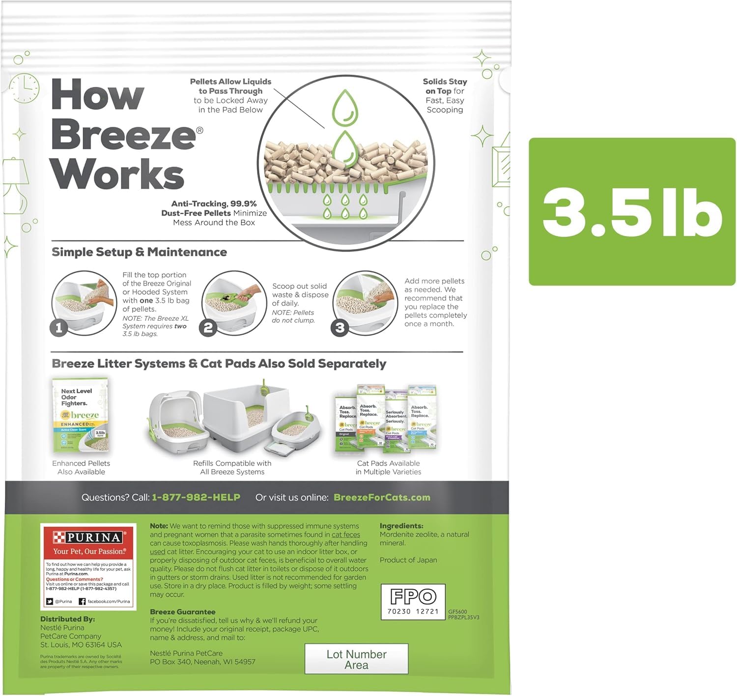 Purina Litter Tidy Cat Breeze Pellets, 3.5 lb
