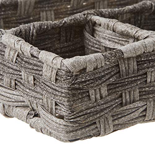 Whitmor Split Rattique 4 Section Tray Gray Wash