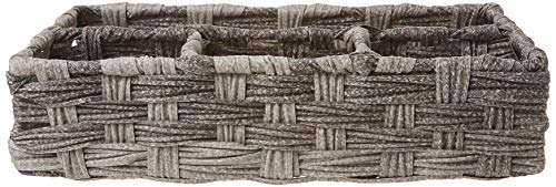 Whitmor Split Rattique 4 Section Tray Gray Wash