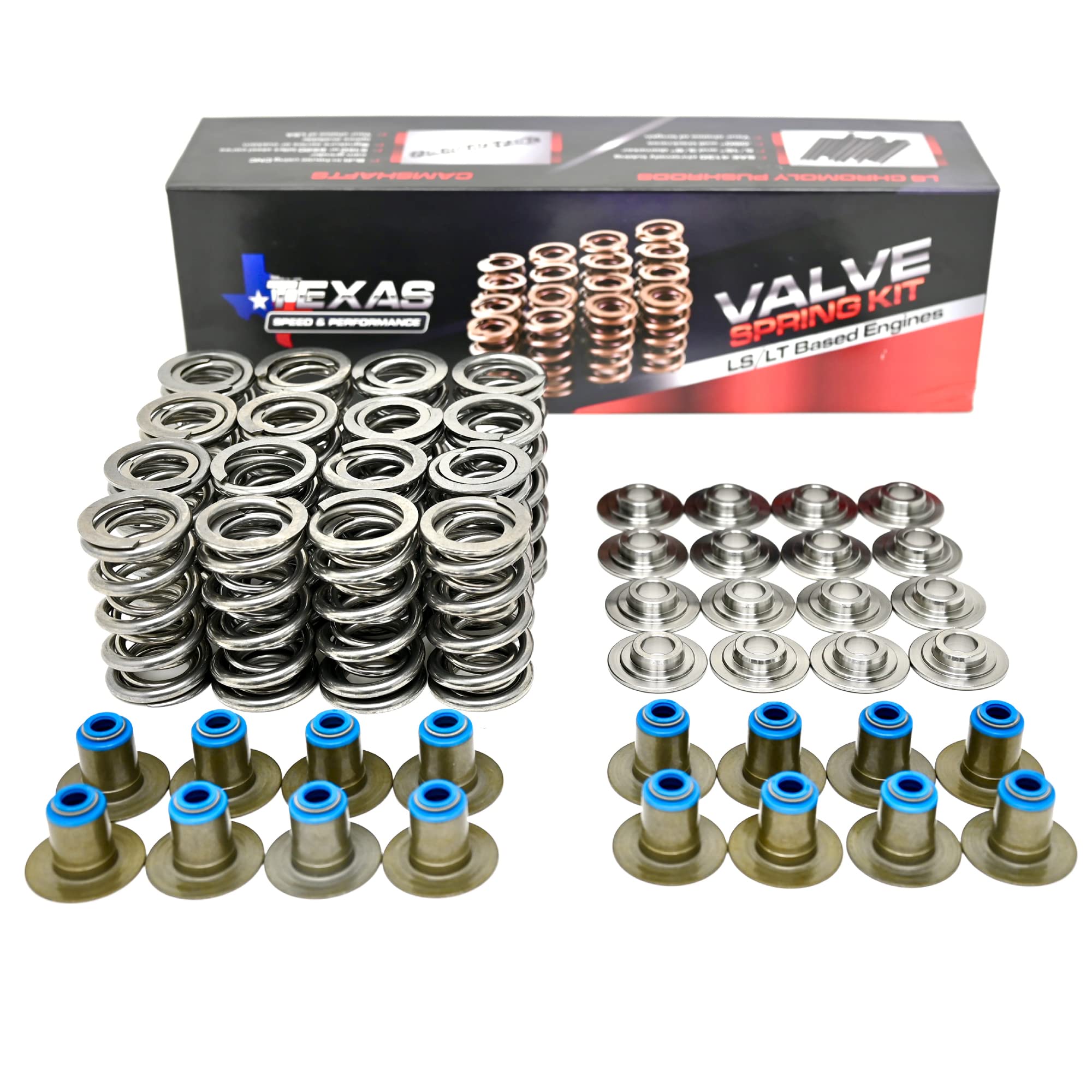 Texas Speed Stage 3 Turbo Cam 4.8 5.3 Cathedral LS TSP Camshaft for Boosted LR4 LY2 L20 LM7 L59 LS4 LY5 LMG LMF LH6 LC9 (Camshaft, Springs and Pushrods)