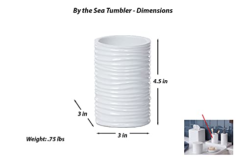 Roselli Trading Company by The Sea Bath Accessory Set, White