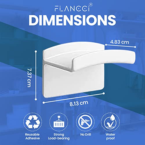 FLANCCI Hat Hooks for Wall, Minimalist Hat Rack Design, Self Adhesive Hat Rack, Strong Hold Hat Hanger for Hat Organizer, Hat Storage, Hat Holder, Hat Display for baseball Caps, White Hook (24-Pack)β¦