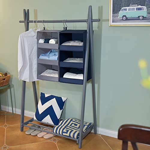GRANNY SAYS Bundle of 1-Pack Closet Hanging Organizer & 1-Pack Hanging Organizer for Closet