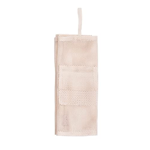 Kitsch XL Exfoliating Body Scrubber - Shower Scrubber for Body with Built in Pocket | Recycled Nylon Exfoliating Washcloth | Body Scrubbers for Use in Shower | Extra Long Bath Scrubber, 1 pc (Blush)