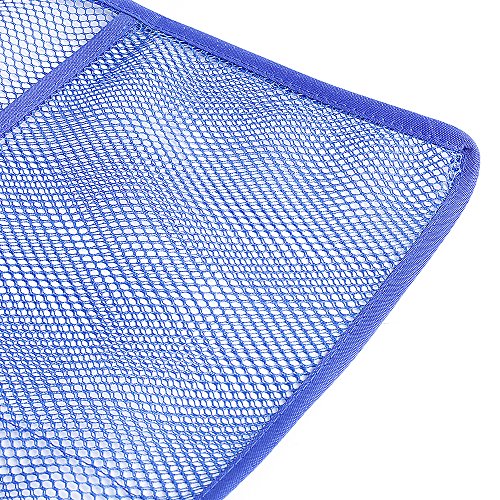 ALYER 6 Storage Pockets Hanging Mesh Shower Caddy,Space Saving Bathroom Accessories and Quick Dry Bath Organizer,Blue