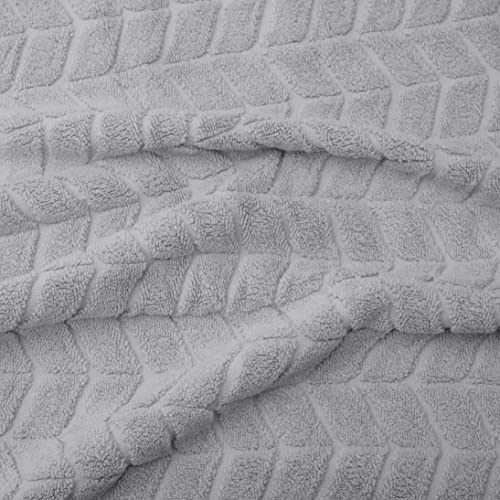 Alusa Home Ultra Soft & Plush 700 GSM Luxury Bath Towels | 100% Zero-Twist, Long-Staple Cotton | Remarkably Absorbent & Extra Large | 6 Piece Towel Set (Pewter Grey)