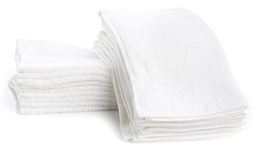 Simpli-Magic 79428 Cotton Washcloths, Pack of 100, 12β x 12β, White