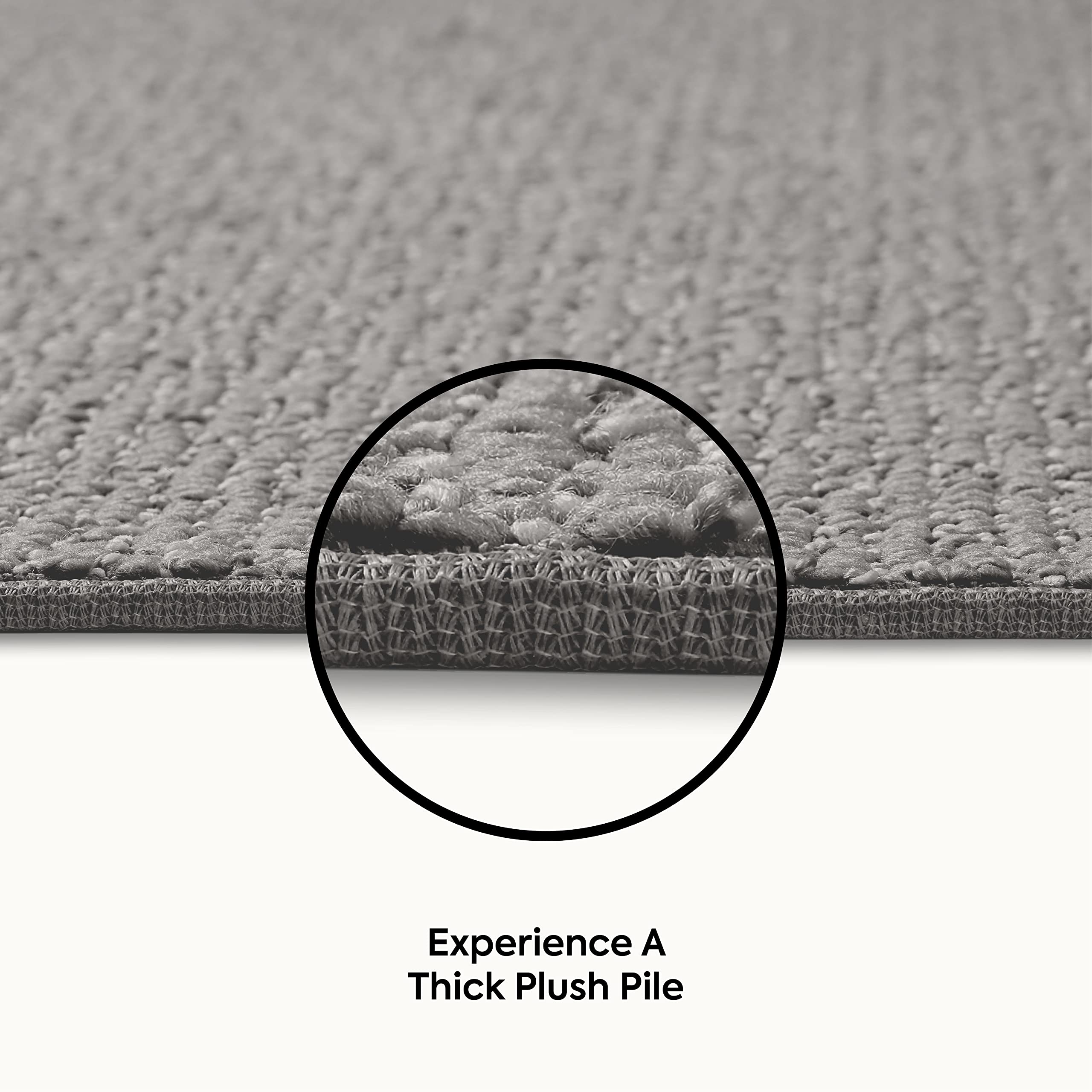 Furnish my Place Abstract Contemporary Striped Pattern Modern Plush Two Tone High Low Pattern Rug Carpet, Hallway Entry Carpet, Contemporary Runner Rug, Made in USA - Iconic Grey, 2' x 12'