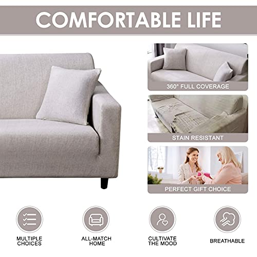 JOYDREAM Stretch Loveseat Slipcovers, 2 Seater Couches Cover, Printed Sofa Cover, Universal Couch Cover Sofa Slipcovers with 1 Pillowcase, Medium