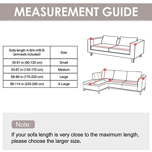 JOYDREAM Stretch Loveseat Slipcovers, 2 Seater Couches Cover, Printed Sofa Cover, Universal Couch Cover Sofa Slipcovers with 1 Pillowcase, Medium