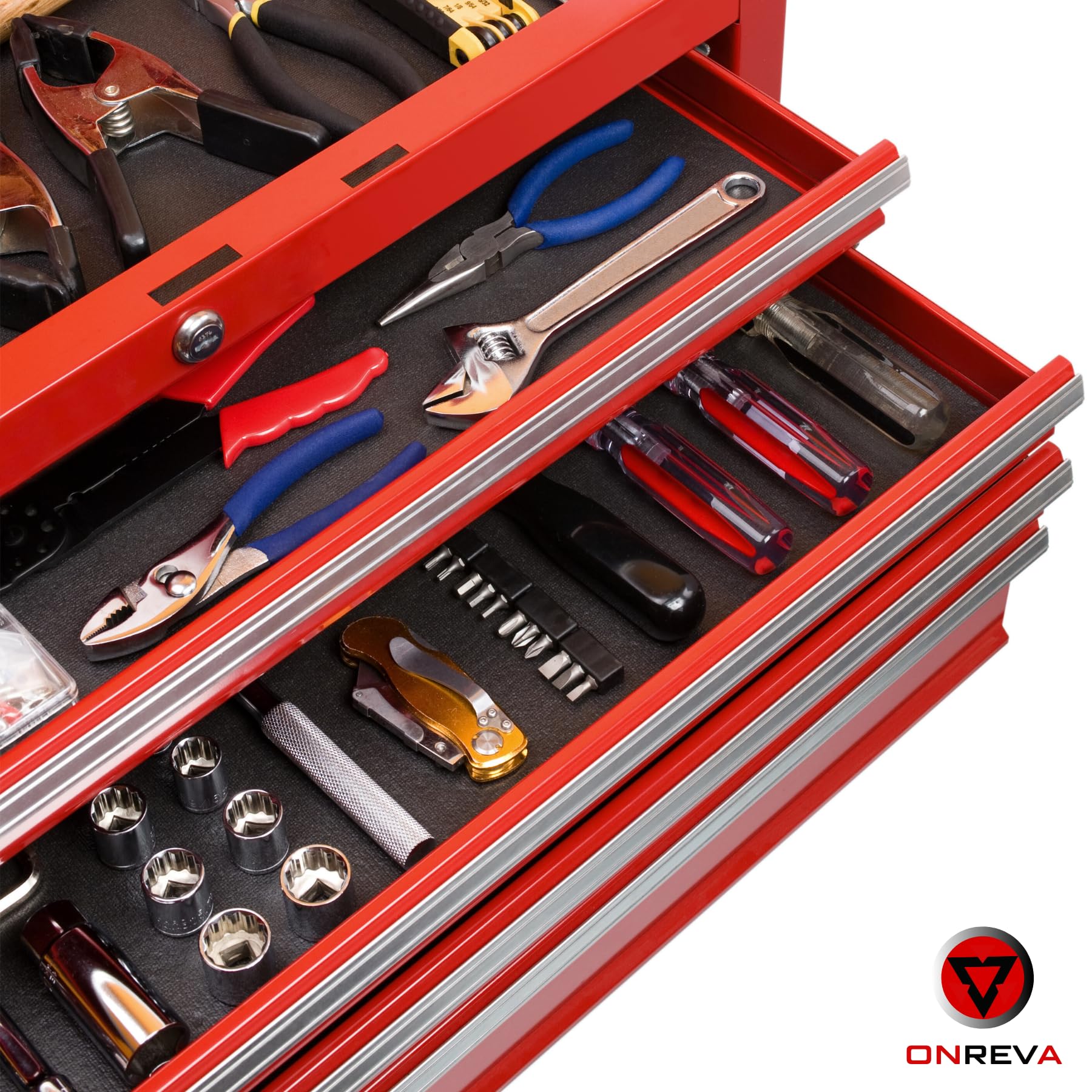 Tool Box Liner 24 inch Wide x 24 ft Large, Thick Heavy Duty Toolbox Drawer Liners, Rolling Tool Chest Liner Foam, Shelf Rubber Mat, Non-Slip Organizer Liner for Cabinet, Workbench