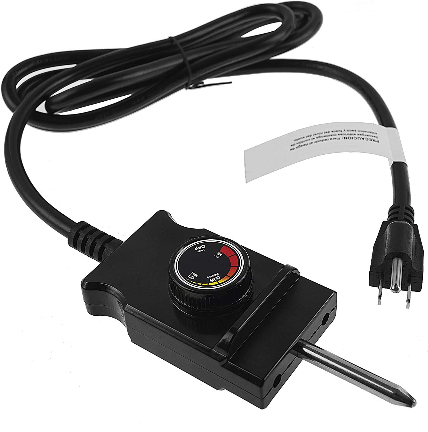 AJinTeby Universal Electric Smoker and Grill Heating Element with Adjustable Thermostat Cord Controller for Masterbuilt Smokers & Turkey Fryers, 1500 Watts Higher Heat