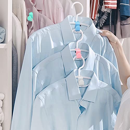 Clothes Hanger Connector Hooks,100PCS Hanger Hooks,Space Saving Cascading Hangers Connection Hooks for Heavy Duty Clothes Closet (Colorful)