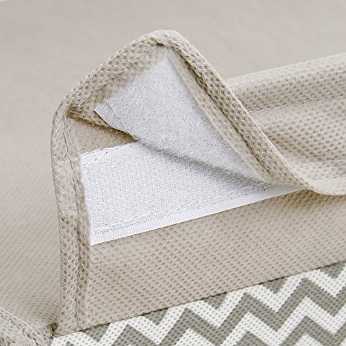 InterDesign Chevron Soft Closet Storage - Hanging Shelf with Two Drawers for Wire Shelving Systems, Taupe/Natural