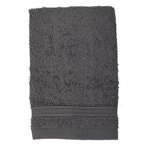 Bokser Home Hospitality Kenwood Wash Cloths, Hotel Quality for Bathroom, Home, Spa and More, 100% Combed Ring Spun Cotton Providing a Soft, Luxurious Feel, Dark Grey, 13β x 13β (Pack of 30)
