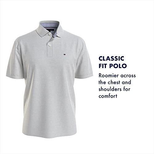 Tommy Hilfiger Mens Short Sleeve Cotton Pique in Classic Fit Polo Shirt, Federal Blue, Large US